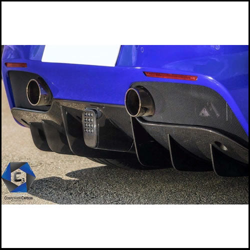 C3 Carbon Ferrari 488 GTB Carbon Fiber Rear Diffuser – Audio Design